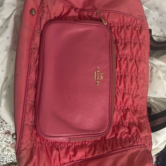 Coach | Bags | Coach Coral Pink Tote Bag | Poshmark